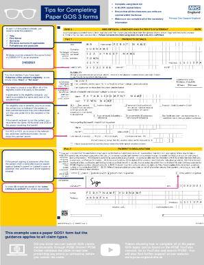 Fillable Online Tips for Completing Paper GOS 3 forms - PCSE Fax Email ...