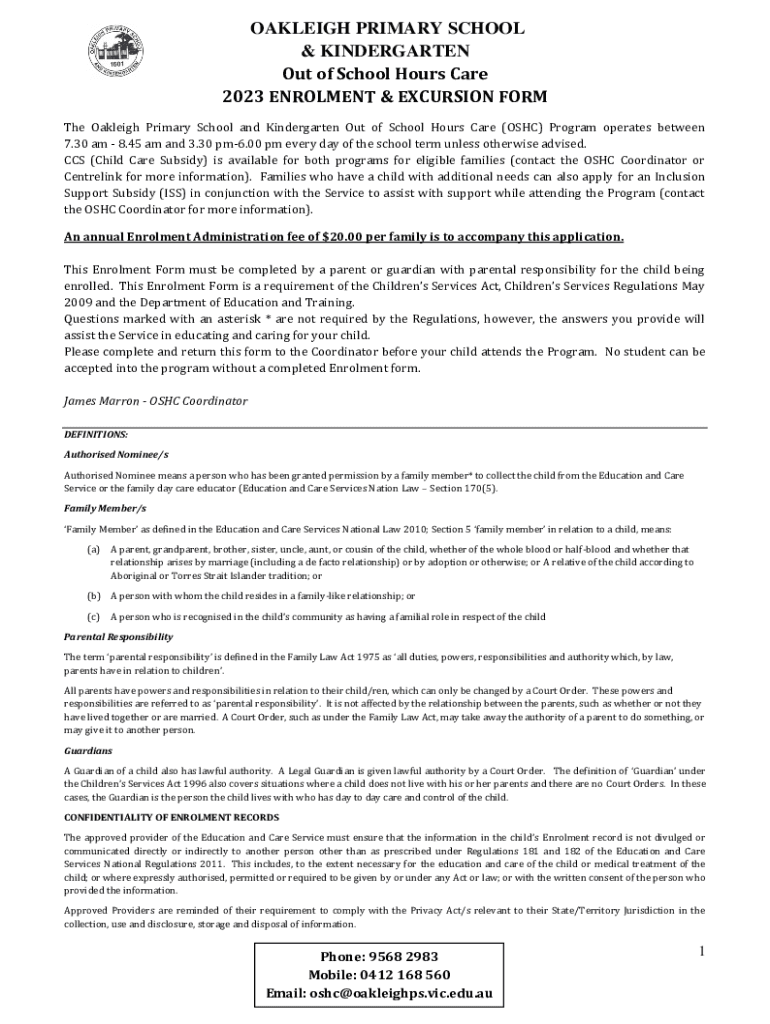 Fillable Online Oakleigh Primary School - Good Schools Guide Fax Email ...