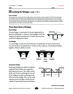 Fillable Online Structures Bridges Module Overview For grade level(s ...