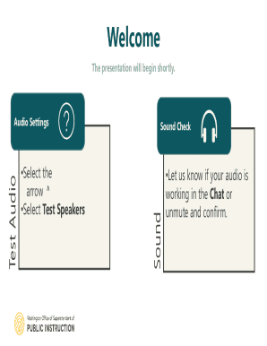 Fillable Online Welcome! Our session will begin shortly. Audio Wizard ...