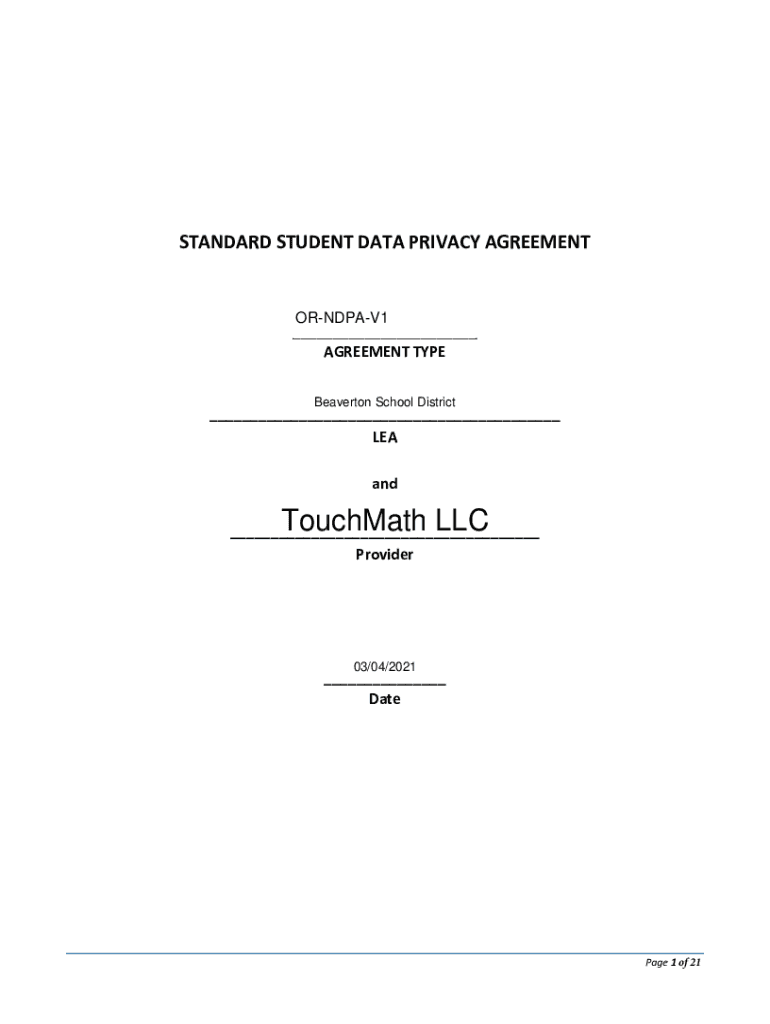 Fillable Online This Student Data Privacy Agreement (DPA) is entered ...