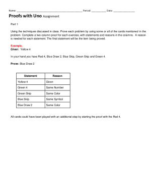 Fillable Online Uno-Proofs-Worksheet.pdf - Name:Period - Course Hero ...