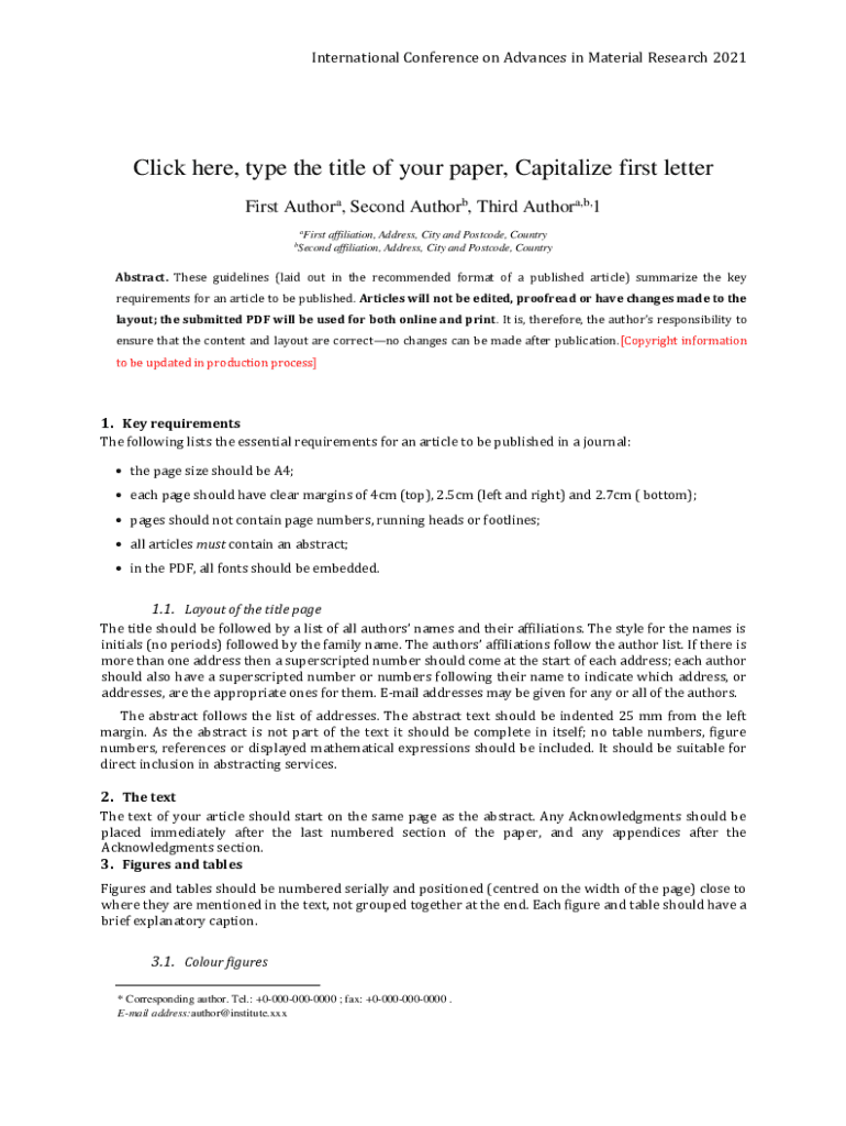 Fillable Online Full paper template Fax Email Print - pdfFiller