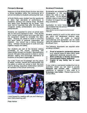 Fillable Online Principal's Message - North Rocks Public School Fax Email Print - pdfFiller