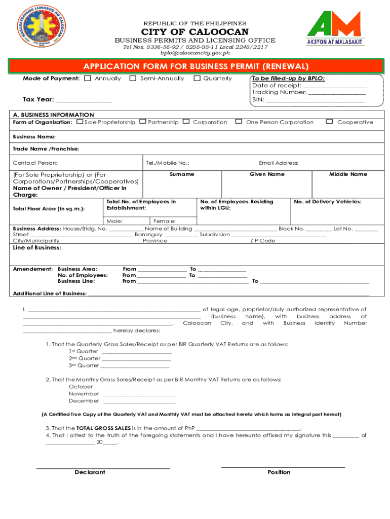 Fillable Online permits, licenses, clearances and certificates ...