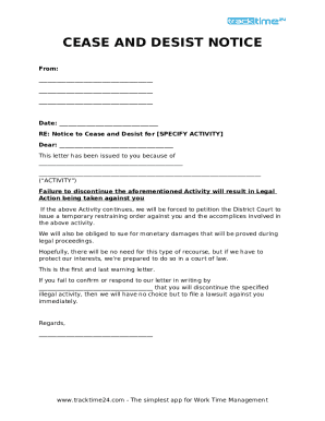 Free Cease & Desist Letter Template & FAQs - Rocket Lawyer Doc Template ...
