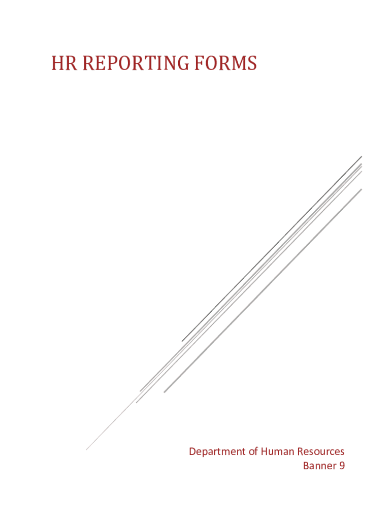 Fillable Online HR Report Templates For Annual, Monthly & Weekly ...