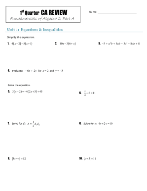 Fillable Online Algebra (Definition, Basics, Branches, Facts, Examples ...