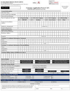 Fillable Online PC Care Airway Infratel Pvt. Ltd. - Service Provider of ...