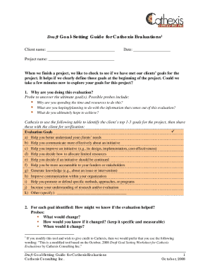 Fillable Online Client - Goal Setting Worksheet v3.doc Fax Email Print ...
