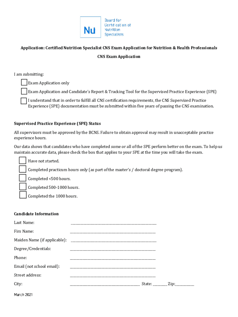Fillable Online CNS Application Instructions - American Nutrition ...