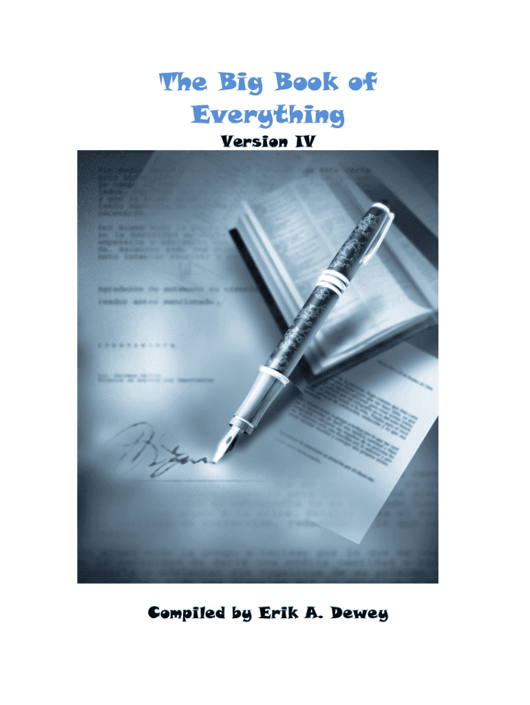 Fillable Online Big Book Of Everything - Fill Online, Printable ...