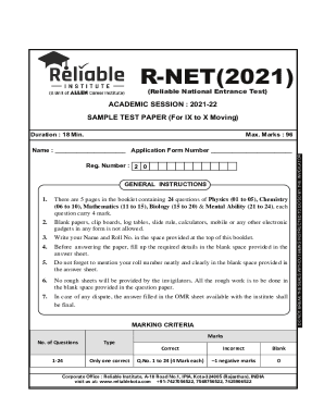Fillable Online Class 9 Entrance Test Sample Paper (Math ... - YouTube ...