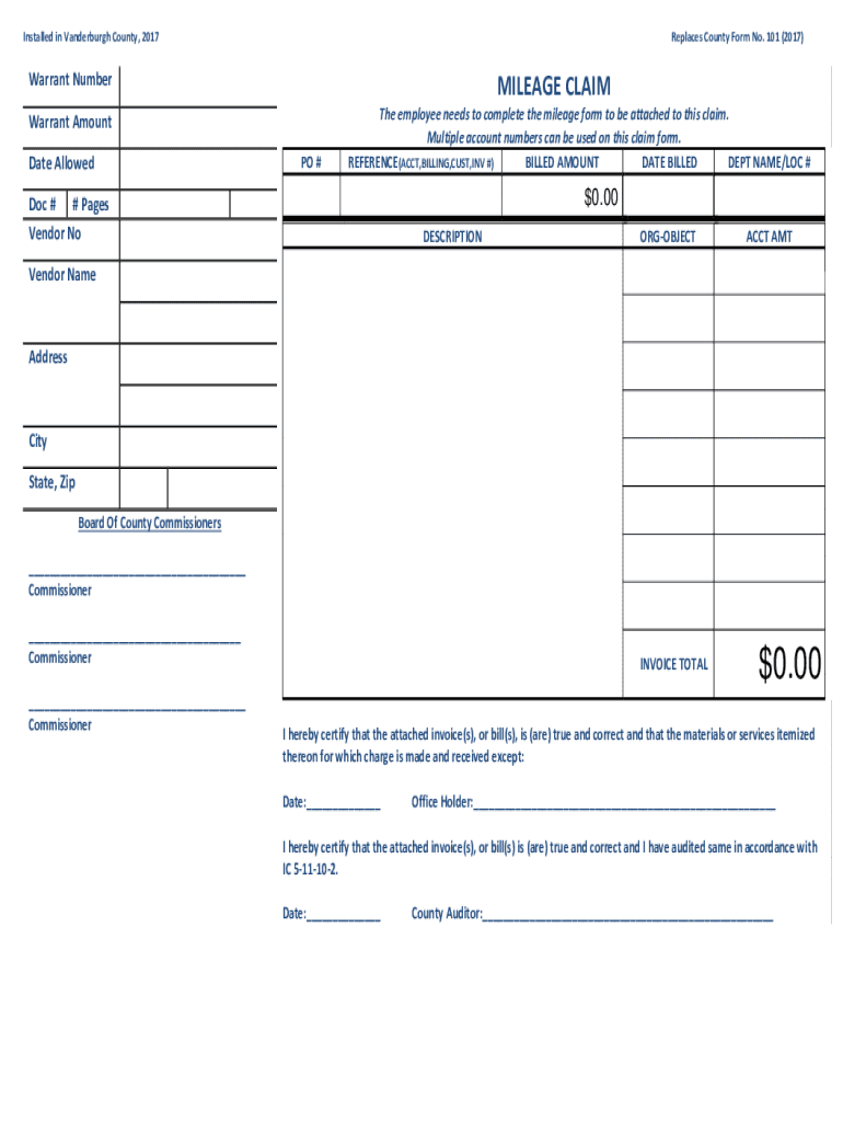 Fillable Online Vanderburgh County Forms Fax Email Print - pdfFiller