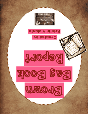 Fillable Online Book in a Bag Project - A Book Report Alternative Fax ...