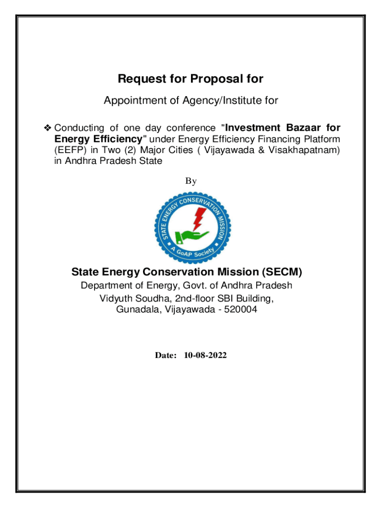 Fillable Online Request for Proposal for - APSECM Fax Email Print ...