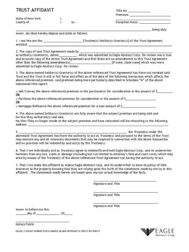 Fillable Online Owner-Affidavit-of-Title-and-Possession-Estate-or-Trust ...