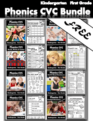 Fillable Online Free Phonics Activities and Worksheets. CVC fluency ...
