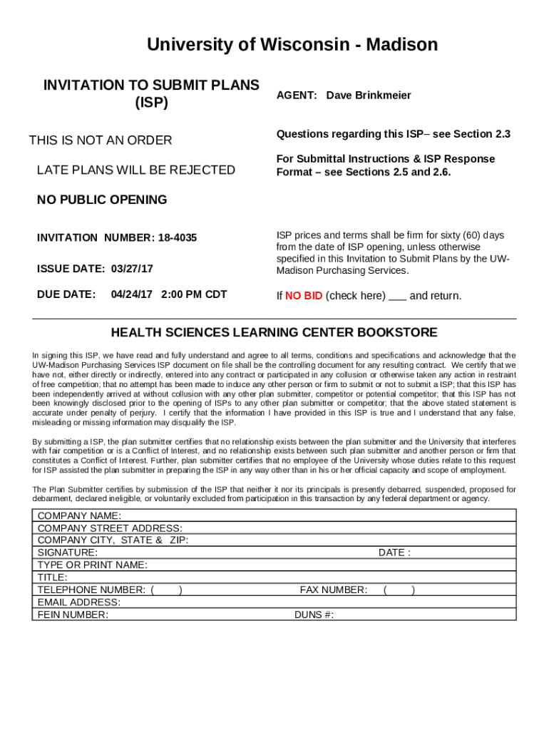 Questions regarding this ISP- see Section 2 Doc Template | pdfFiller