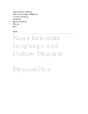 Fillable Online NLCP Proposal Template Fax Email Print - pdfFiller