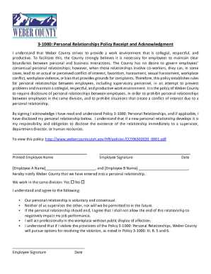 Fillable Online NIH Policy Statement: Personal Relationships in the ...