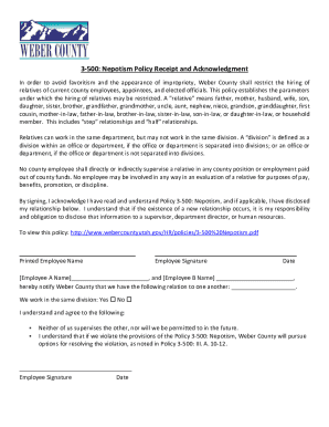 Fillable Online Rules and Policies Restricting Nepotism in Government ...