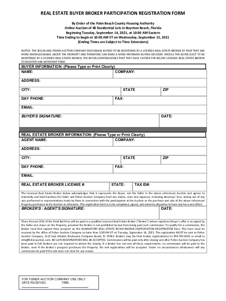Fillable Online Broker Registration Form-PBCHA Fax Email Print - pdfFiller