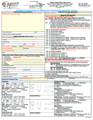 Fillable Online Podiatric Pathology & Molecular Testing Requisition ...