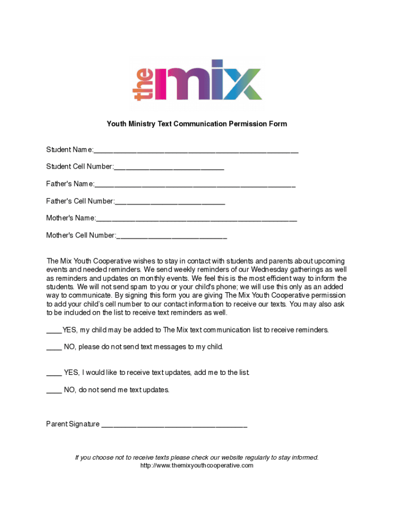 Fillable Online Digital Ministry and Photo Consent Form Fax Email Print ...