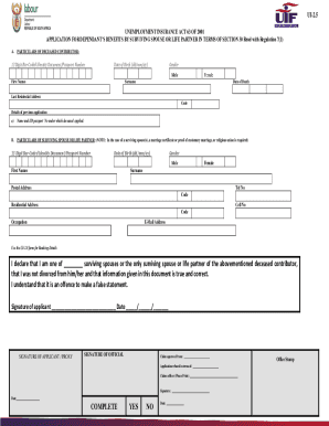 Fillable Online Form UI 2.5 - Application for dependant benefits by spouse - Pdf Fax Email Print ...