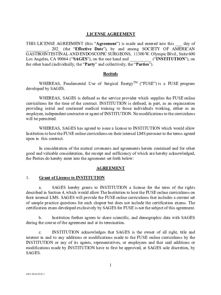 Fillable Online Licensing Agreement: Definition, Example, Types, and ...