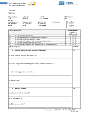 Fillable Online eCOOL ARBEITSAUFTRAG - haknk.info Fax Email Print - pdfFiller