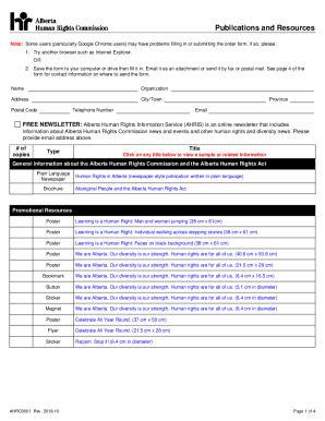 Fillable Online Alberta Human Rights and Citizenship Publications and ...