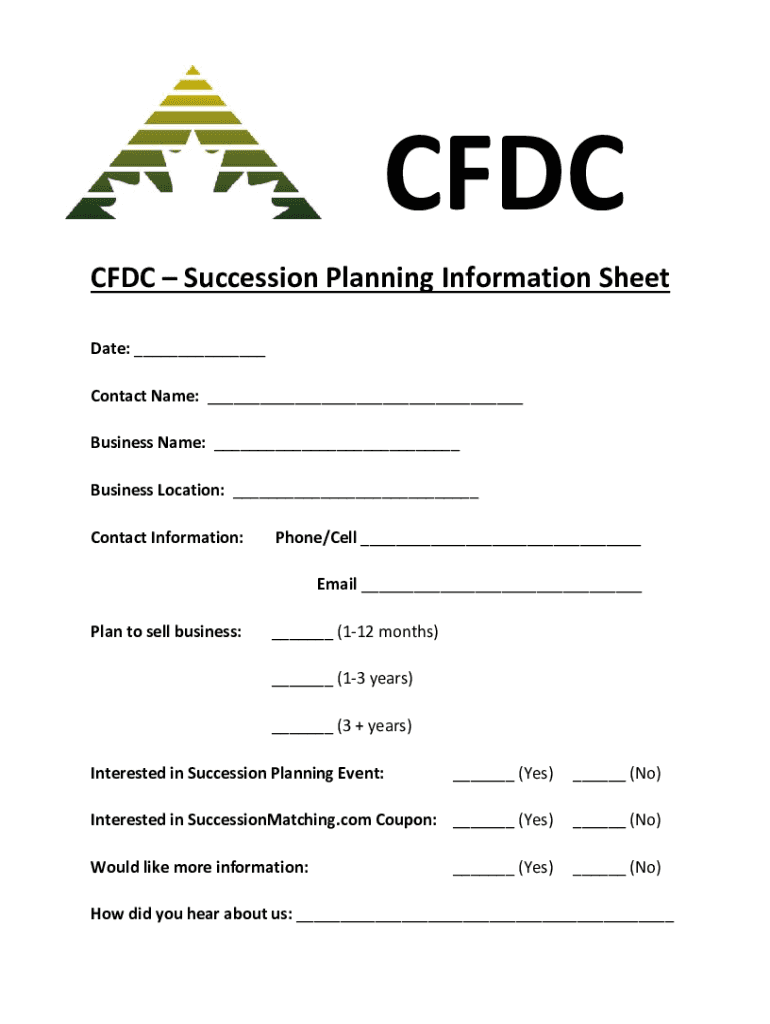 Fillable Online Succession Planning Basics: How It Works, Why It's Important Fax Email Print ...