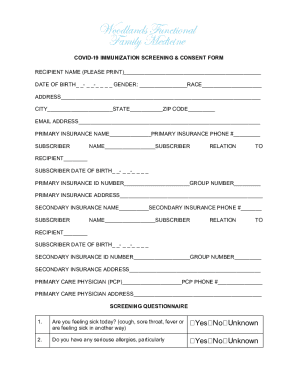 Fillable Online DHA Form 207 COVID-19 Vaccine Screening and ...