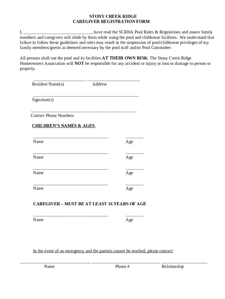 POOL INATION AND REGISTRATION Doc Template | pdfFiller