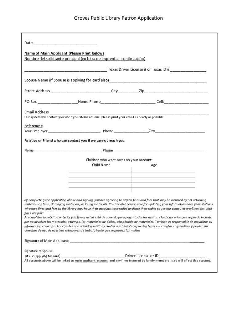 Fillable Online Legal Forms You Might Need - Groves Public Library Fax ...