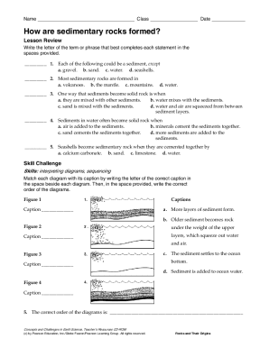 Fillable Online How are Sedimentary Rocks Formed? Worksheet - MTA ...