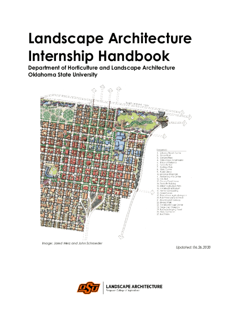 Fillable Online Landscape Architecture Internship Handbook Department ...