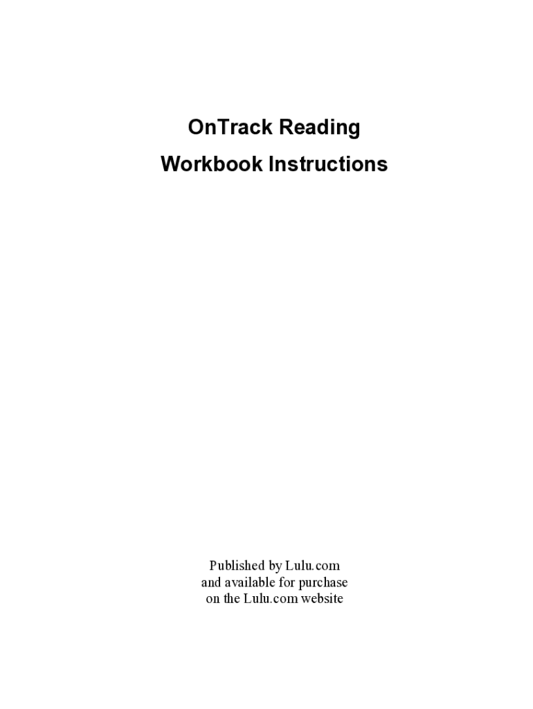 Ontrack Reading - Fill Online, Printable, Fillable, Blank | pdfFiller