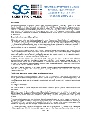 Fillable Online Modern Slavery and Human Trafficking Statement for the ...