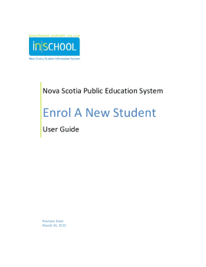 Fillable Online programs and student services nova scotia high school ...