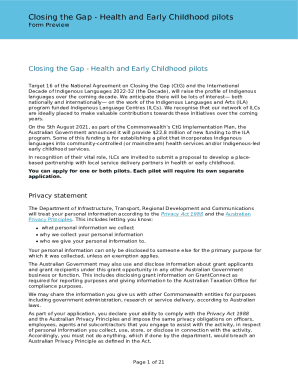 Fillable Online ACT Annual Report for National Closing the Gap ...