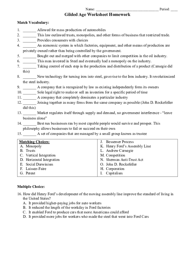 Fillable Online Gilded Age Worksheet HW.docx - Course Hero Fax Email ...