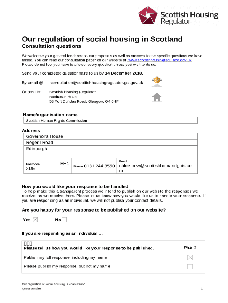 Regulation of Social Housing in Scotland Our Framework Doc Template ...