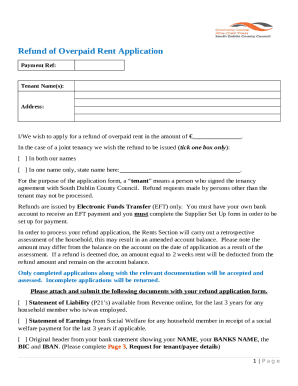 Request a rent refund - Wandsworth Borough Council Doc Template | pdfFiller