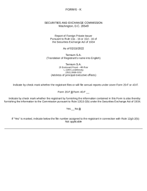 Ternium S.A. (. EDGAR Online Pro Doc Template | pdfFiller