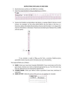 Fillable Online How to answer and fill up the details on OMR Response ...