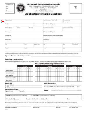 Fillable Online 2020-2023 Form OFA Application for Dentition Database ...