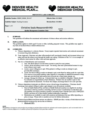 Fillable Online Fax-to-Quit Referral Form - Denver Health Medical Plan ...
